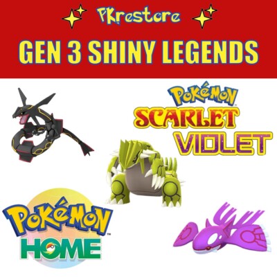 SHINY Gen 3 Legends Pokemon Home Scarlet Violet | SAME DAY DELIV ...