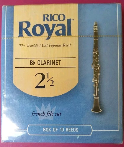 10 Pack Rico Royal Bb Clarinet Reeds Strength 2.5 RCB1025 NEW Sealed V ...