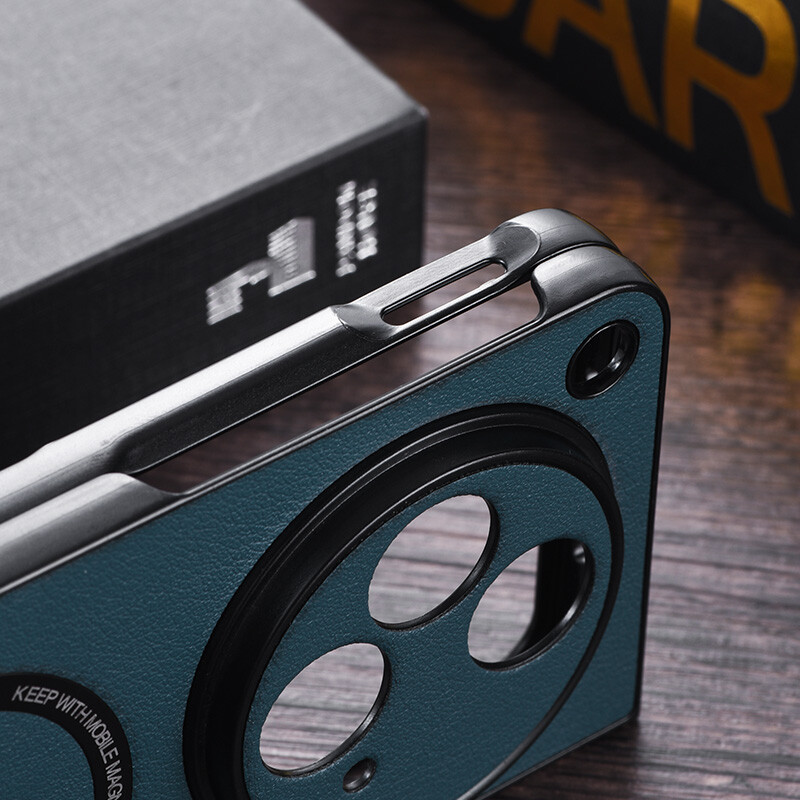 For OnePlus Open Luxury Plain Leather Shockproof Magsafe Ultra Thin ...