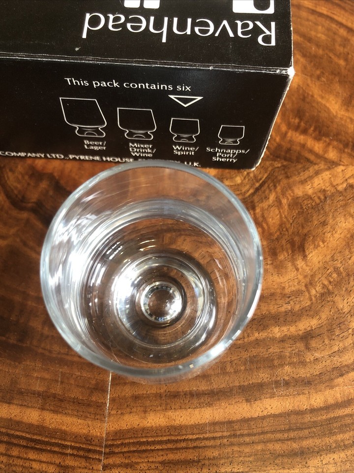 VINTAGE MCM 70s Space Age Boxed Ravenhead Apollo Wine Spirit Glasses x ...