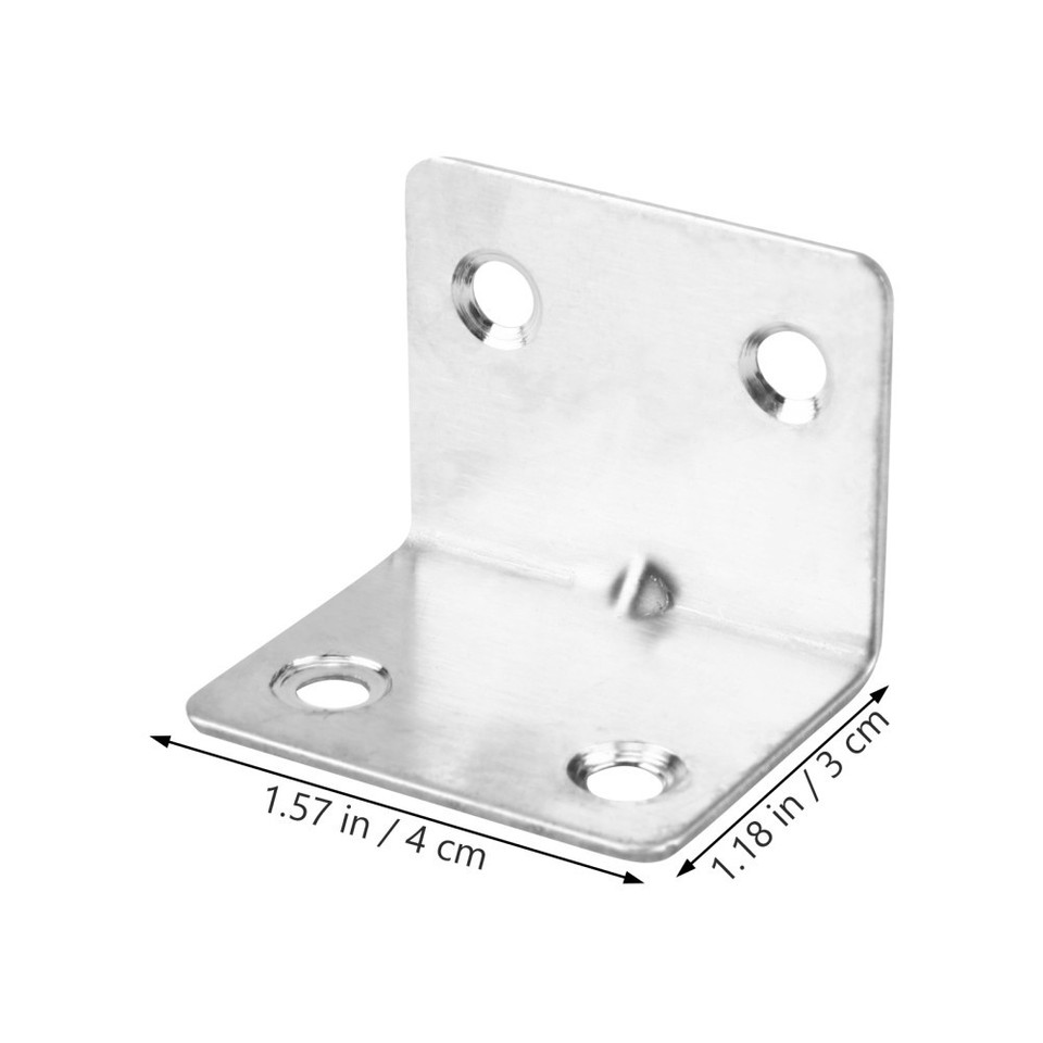 16 Pcs 90 Degree Angle Bracket Corner Brace Joint Fastener Furniture ...