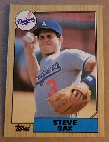 1987 Topps #769 Steve Sax Los Angeles Dodgers Baseball Card | eBay