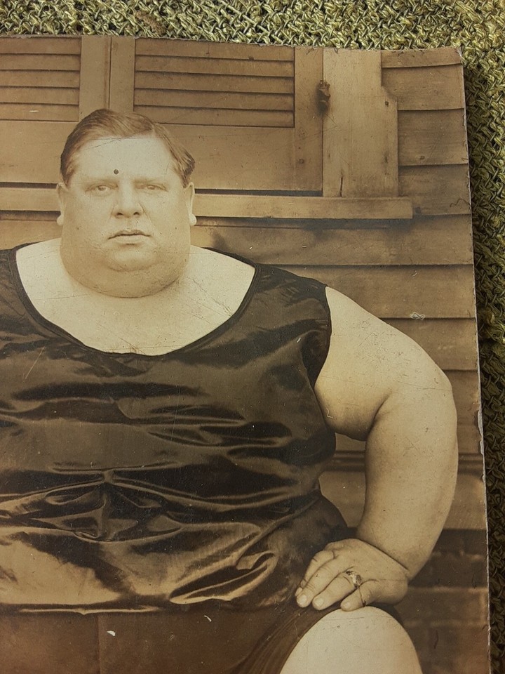 vintage sideshow Carnival Circus Freak FAT strong MAN postcard RPPC | eBay