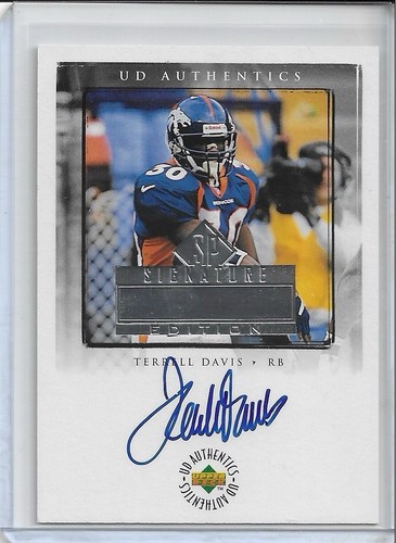 Terrell Davis 1999 SP Authentics SP Signature Edition On Card Auto ...