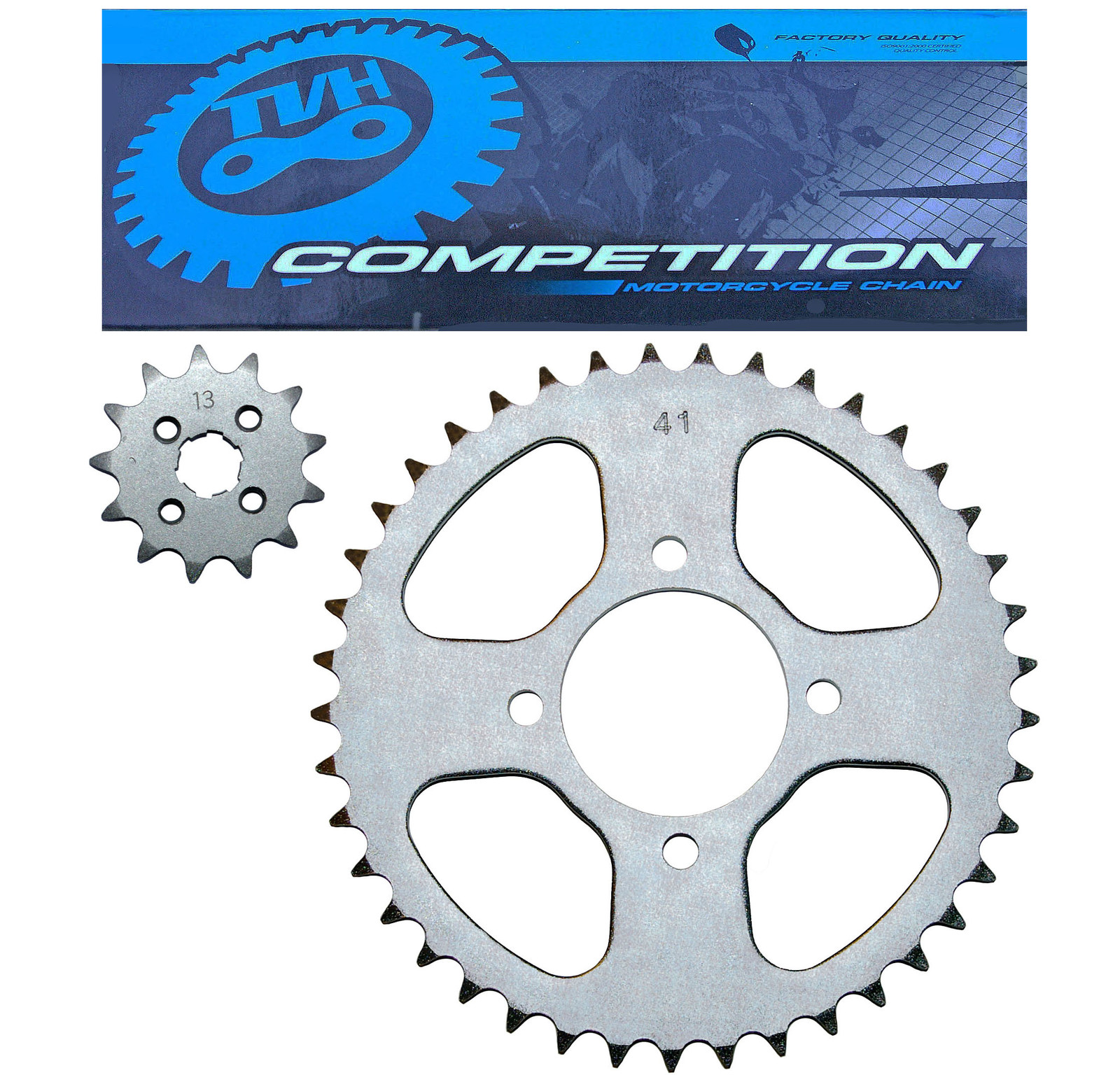 Honda C50E Super Cub chain & sprocket kit with quality TVH chain (1984 ...