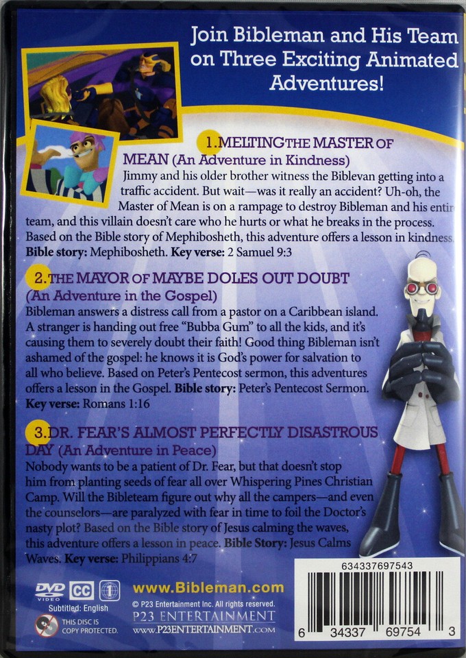 Bibleman Melting The Master Of Mean NEW DVD Kindness, The Gospel and ...