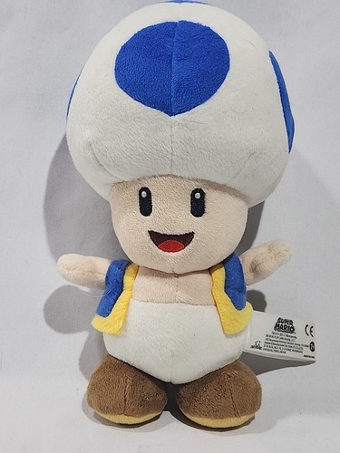 Super Mario Plush TOAD Figure 8" Little Buddy Stuffed Blue 2017 | eBay