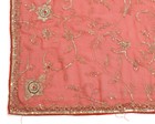 Sushila Vintage Red Dupatta Blend Georgette Silk Hand Beaded Floral ...