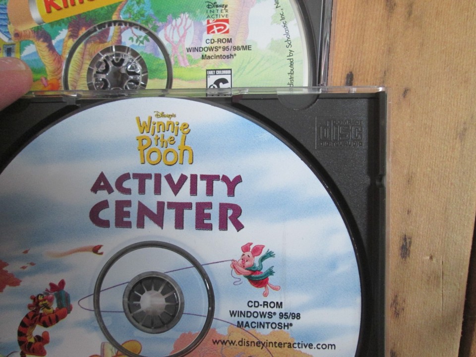 Vintage Disney Winnie the Pooh CD-ROM Lot Preschool Kindergarten Math ...