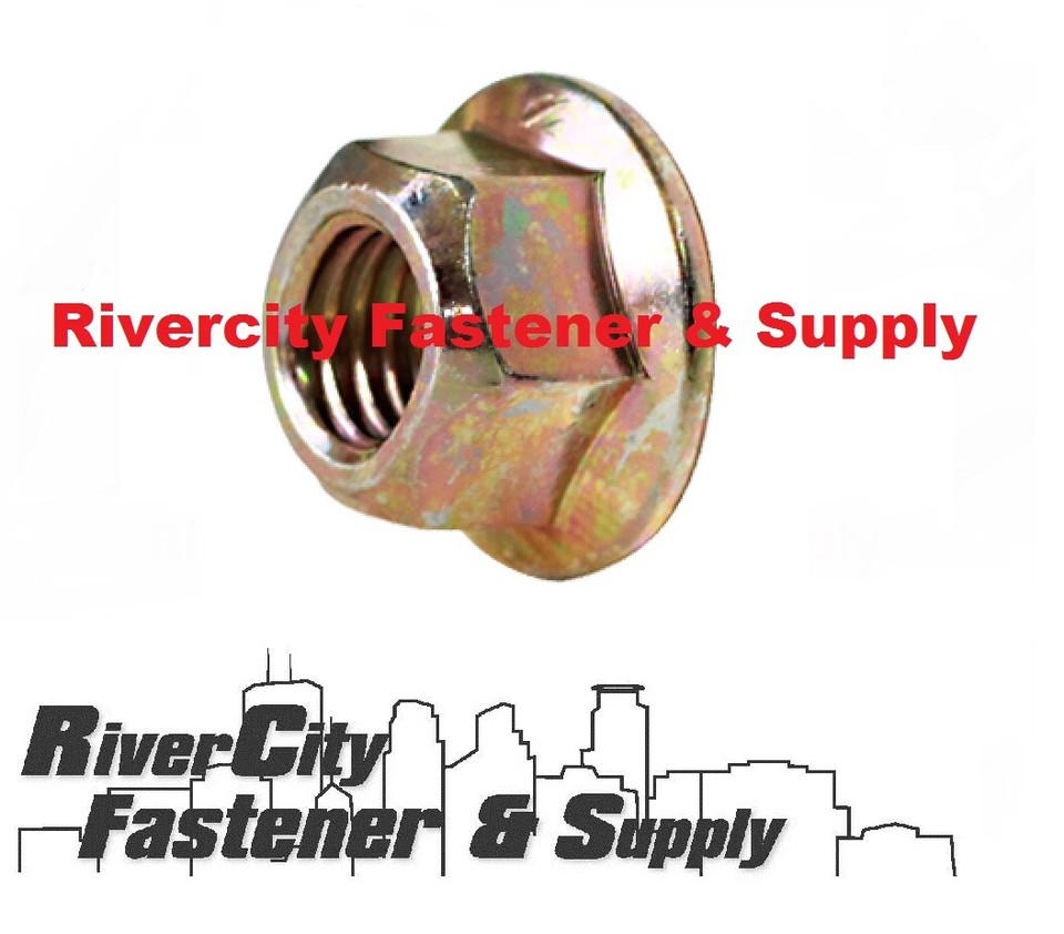 M8-1.25 All Metal Flange Top Lock Nuts 8mm x 1.25 DIN 6927 M8x1.25 ...