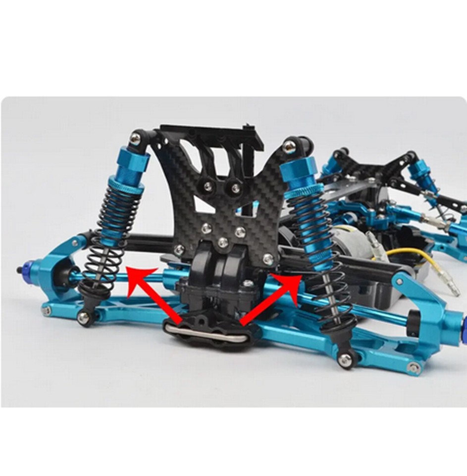 Front and Rear Spring Shock Absorber For Tamiya DT-02 TT-02B DF-02 1/10 ...