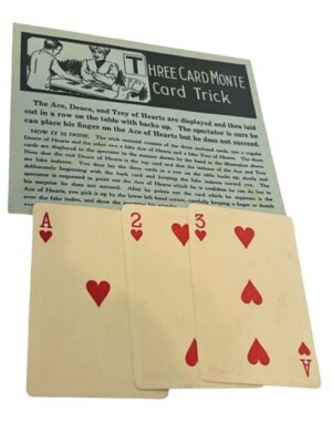 Magician toy vtg Magic Shop Trick 1940s Whitman Publishing Mystic 3 Card Monte | eBay