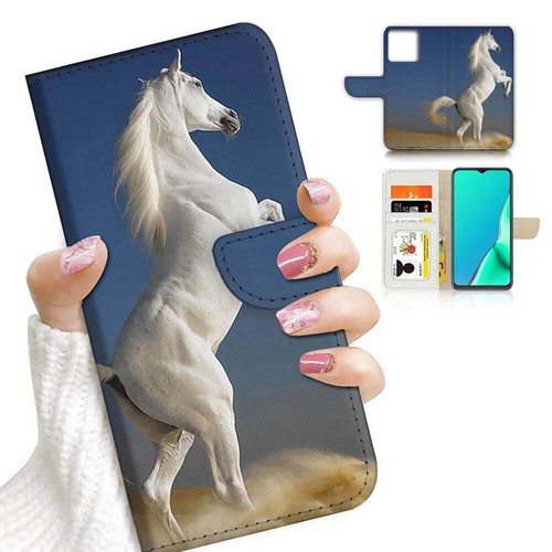 ( For Optus X Tap 3 ) Wallet Flip Case Cover AJ23453 White Horse | eBay