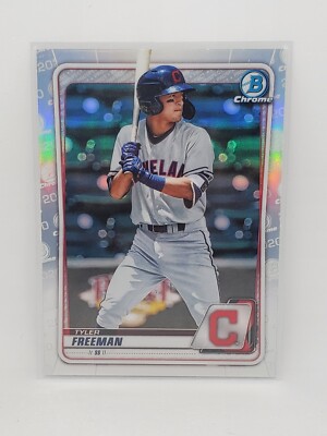 Tyler Freeman 2020 Bowman Chrome Draft #BD-78 Refractor Cleveland ...