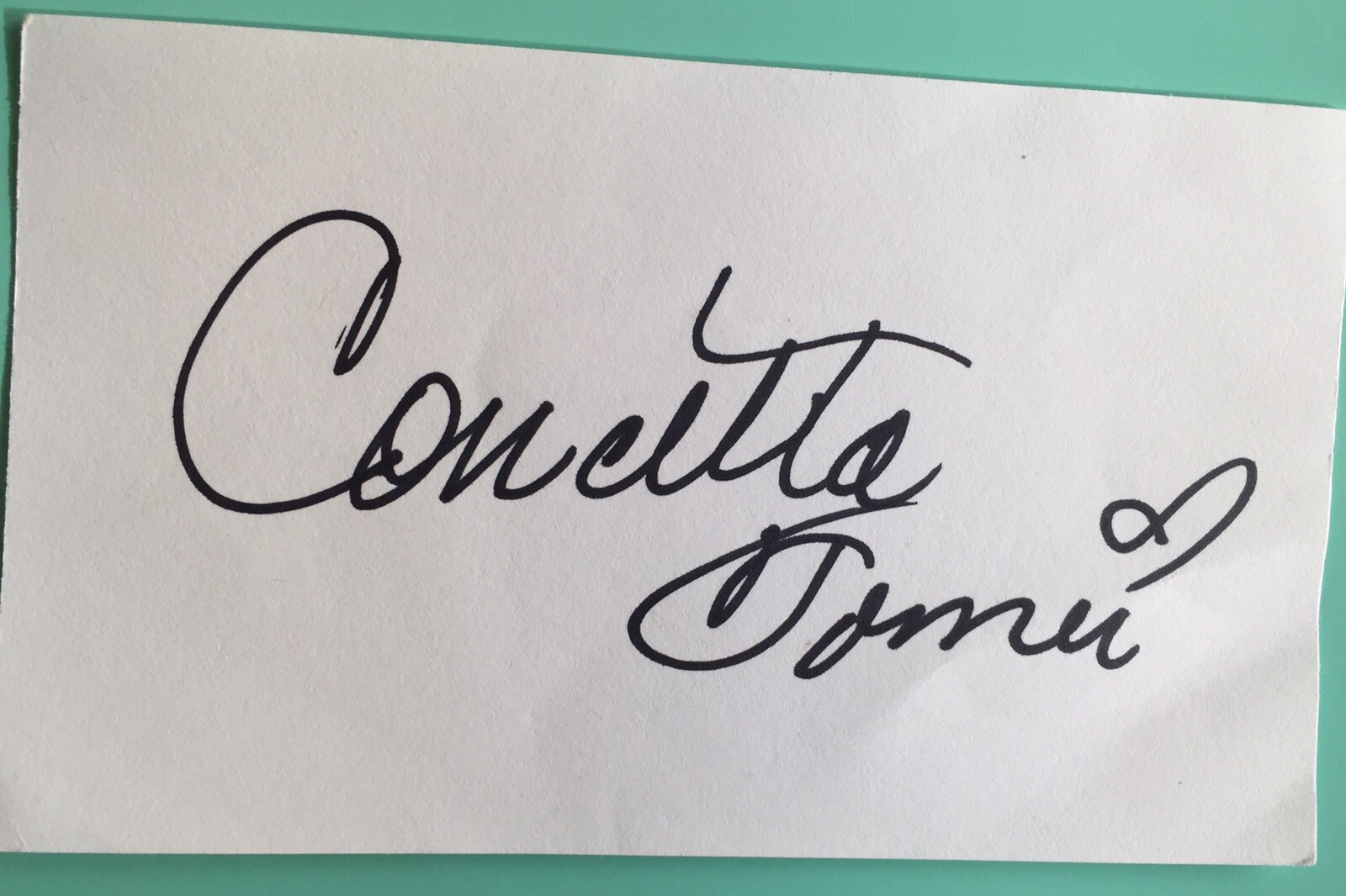 Concetta Tomei Signed Index Card 3X5 TV Series China Beach / Providence ...