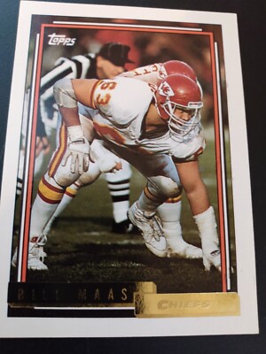 Bill Maas Kansas City Chiefs - Topps Gold NFL 1992 Card # 155 | eBay