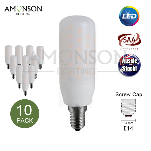 Amonson Lighting NEW 3W LED Flame Light Bulb E14 Screw Head Globe 240V ...