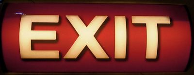 REMOTE CONTROL 12" LED LIGHTED 3D CURVED EXIT SIGN BATTERY OPERATED | eBay