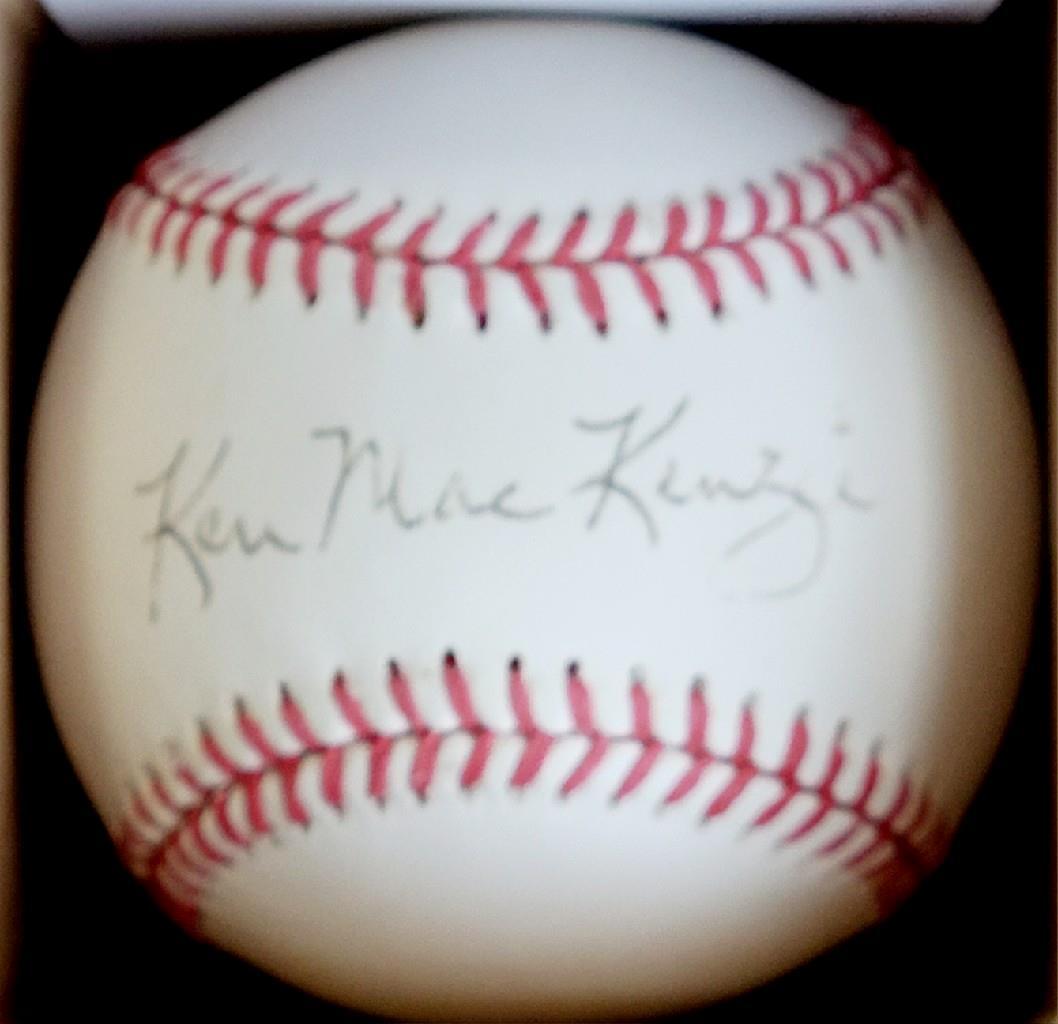KEN MACKENZIE SIGNED RAWLINGS BASEBALL 1962 METS BREWERS CARDINALS ...