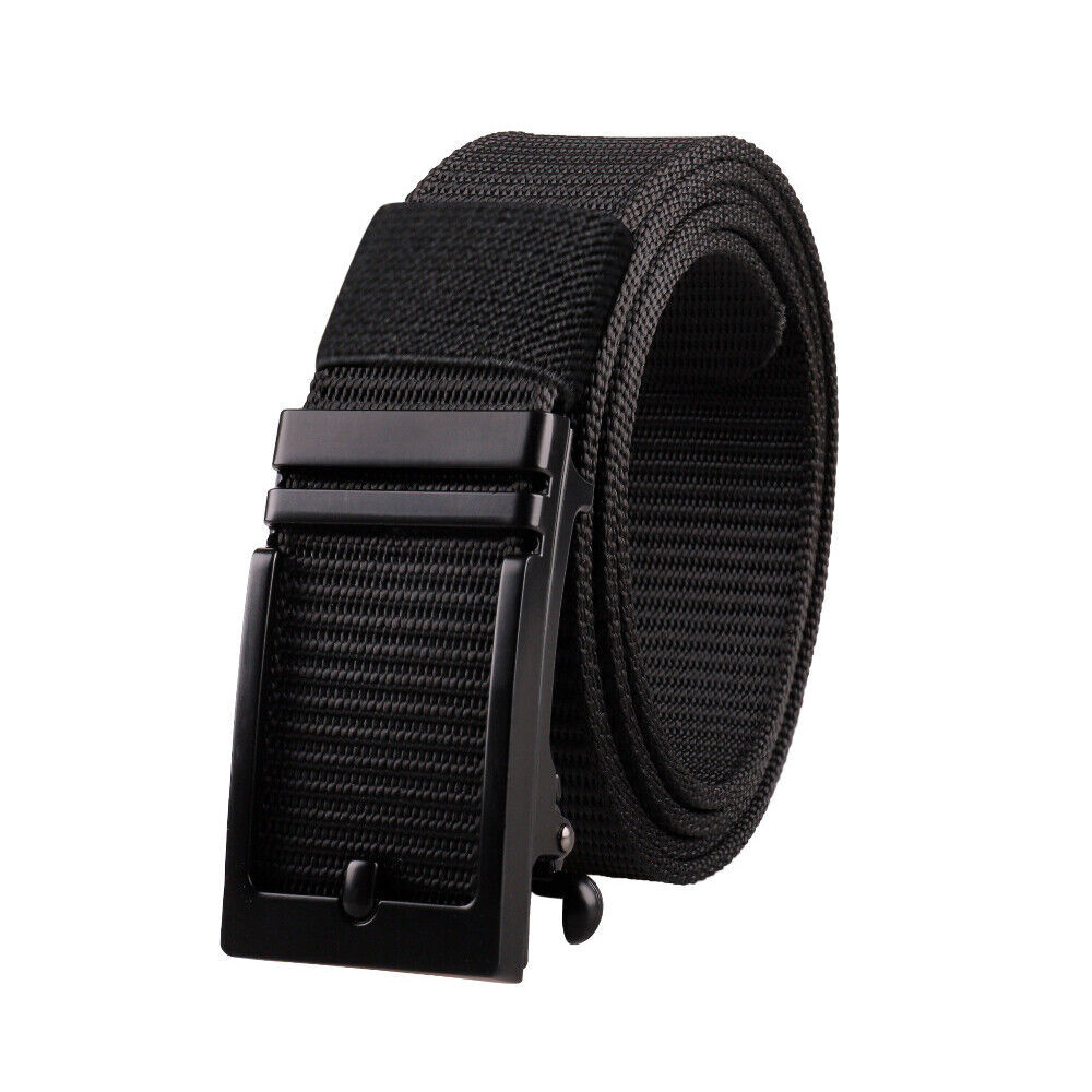 Mens Ratchet Belt Nylon Web Belts for with Automatic Slide Buckle ...