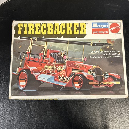 New unused MONOGRAM MATTEL FIRECRACKER Tom Daniel Model Kit MIB 1971 ...