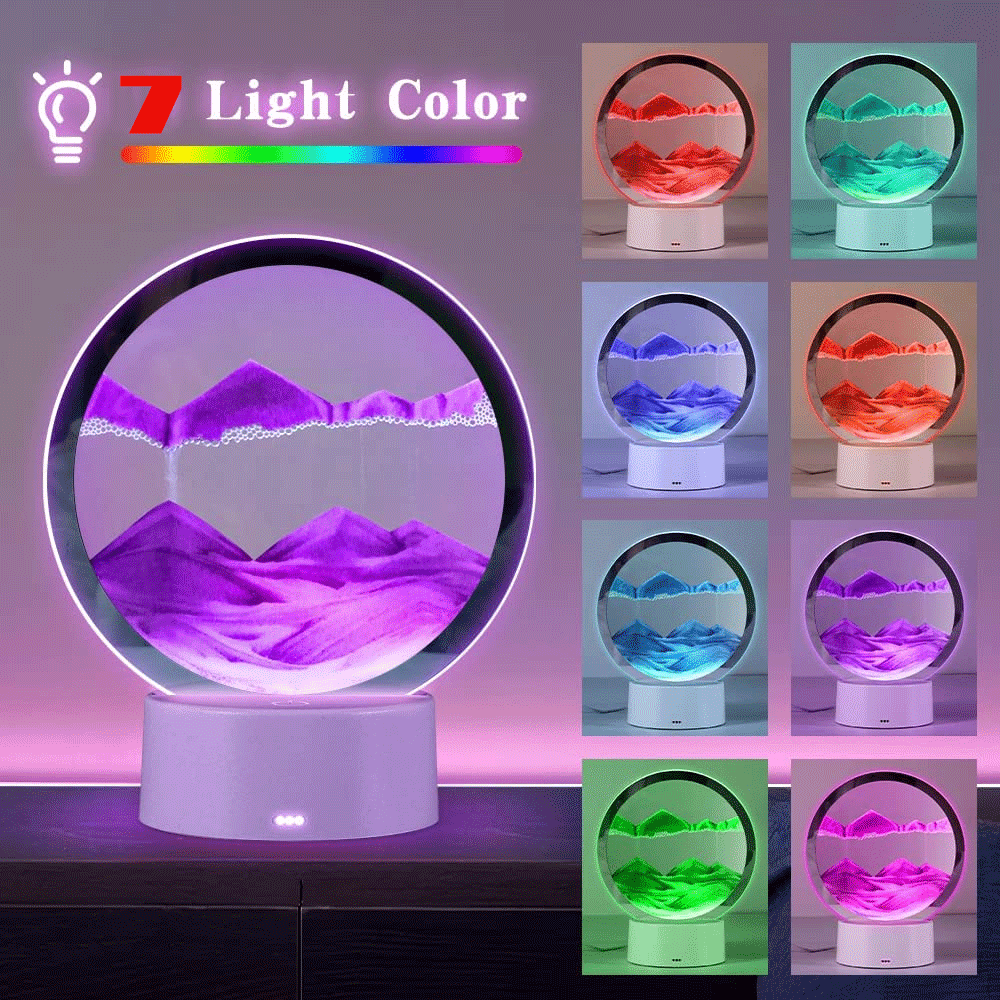Sandkunstbild Sandbild mit LED Nachtlicht Bewegende 3D Fließende ...