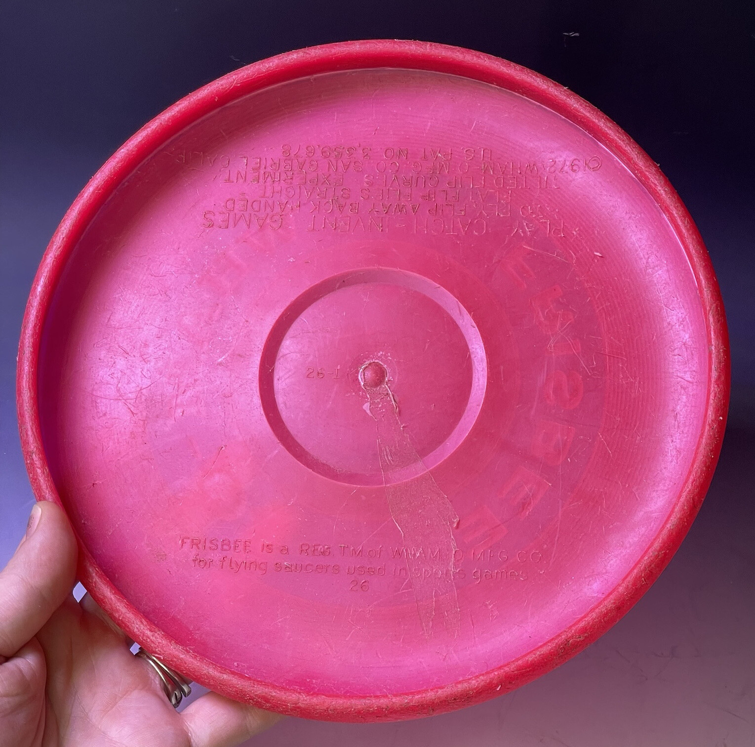 Vintage 1970's Wham O 3359678 Red Frisbee Toy Children's Original 1972 ...