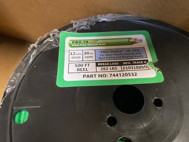 PRO-TRACE 744120532, High-Flex, Green, Tracer Wire, 12 ga. 500 feet ...
