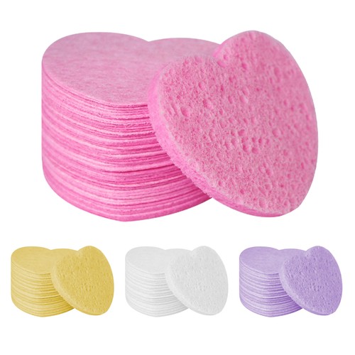 Heart Shaped Facial Sponges 50-Count Heart Shape Facial Sponges | eBay