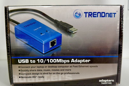 TRENDnet TU2-ET100 Fast Ethernet Adapter USB 2.0 to 10/100 Nintendo Wii ...