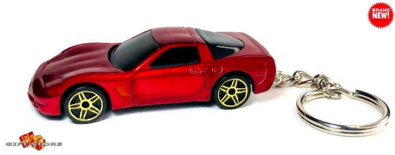 🎁🎁RARE KEYCHAIN 1998~2004 DARK RED CHEVY CORVETTE C5 CUSTOM Ltd GREAT ...