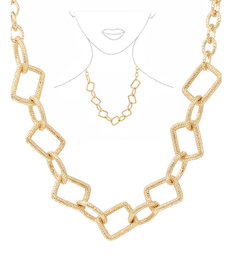 Multi Square Link Chunky Chain Necklace for Women | eBay