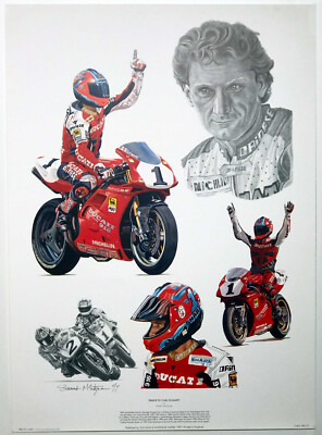 World Super Bike reproduction print - Tribute to Carl Fogarty by Stuart ...