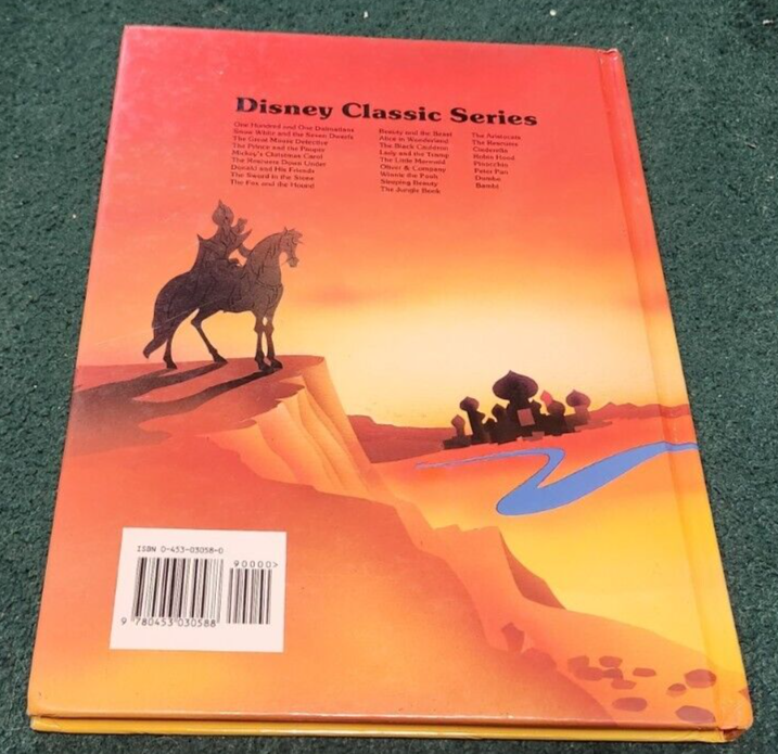 1992 Walt Disney ALADDIN Mouse Works Oversized Hardcover Twin Books ...