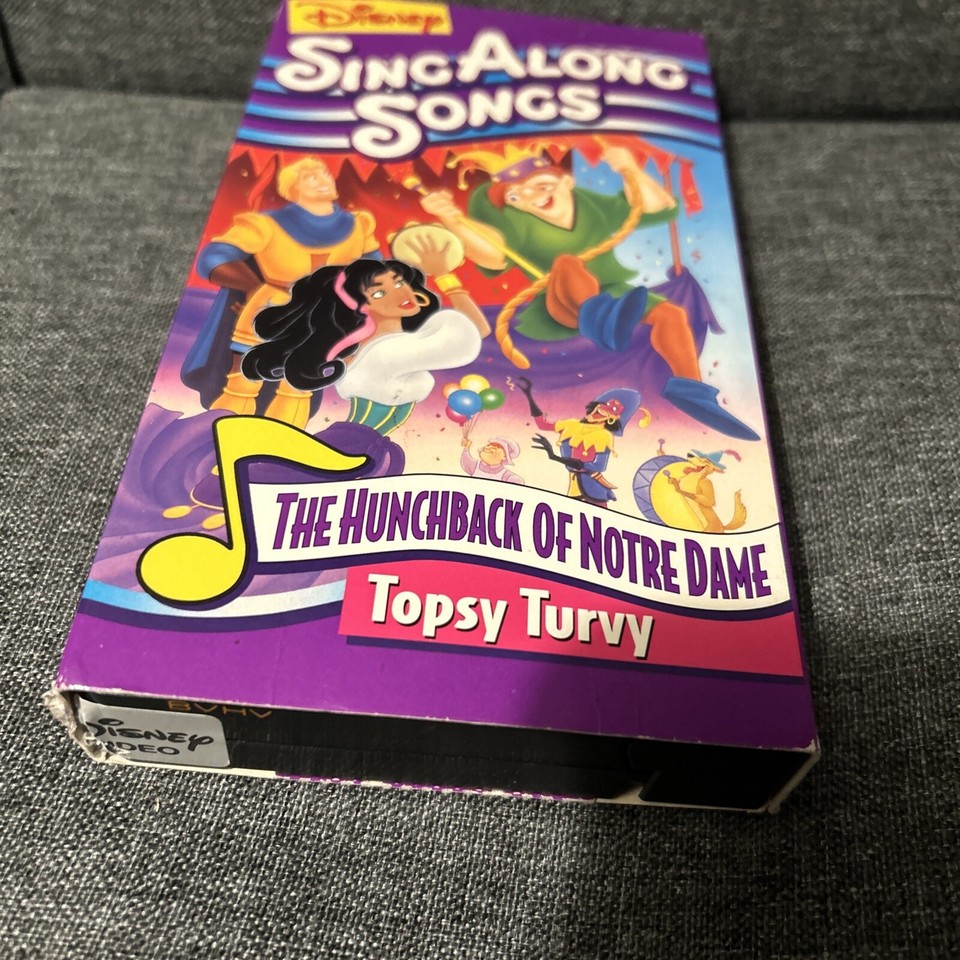 Disney Sing Along Songs Topsy Turvy Hunchback of Notre Dame VHS Video ...