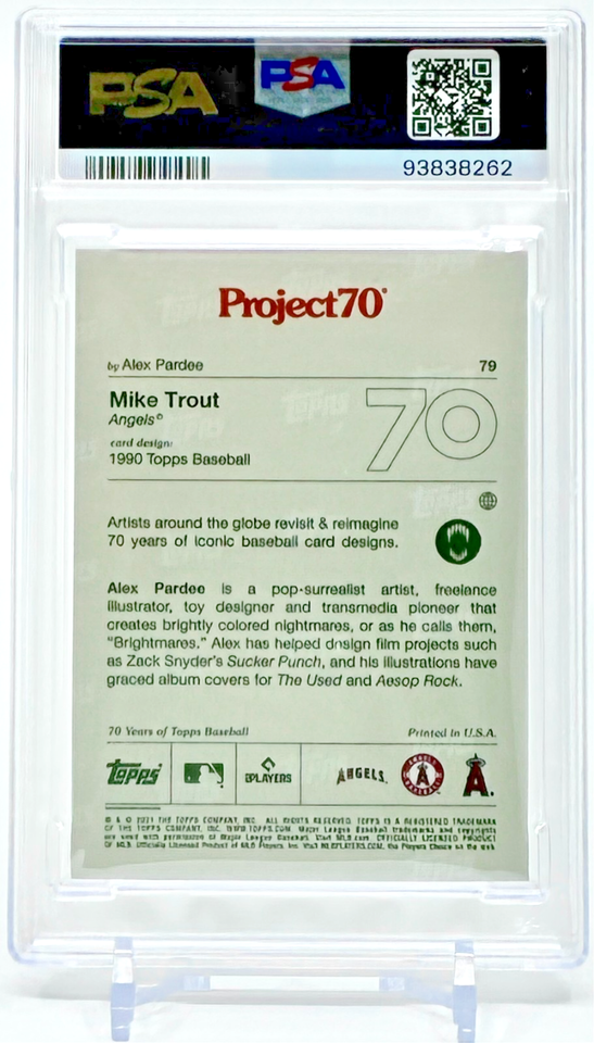 2021 Topps Project 70 - 1990 Topps Baseball Mike Trout #79 /25182 - PSA ...