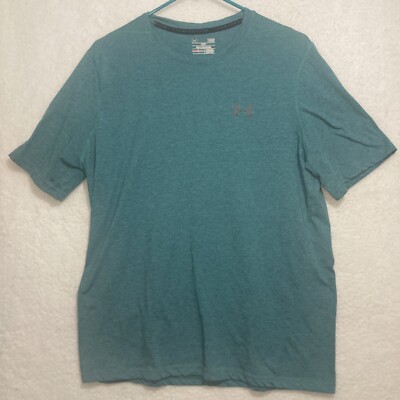 Under Armour Mens T Shirt Large Loose Fit Heatgear threadborne aqua ...