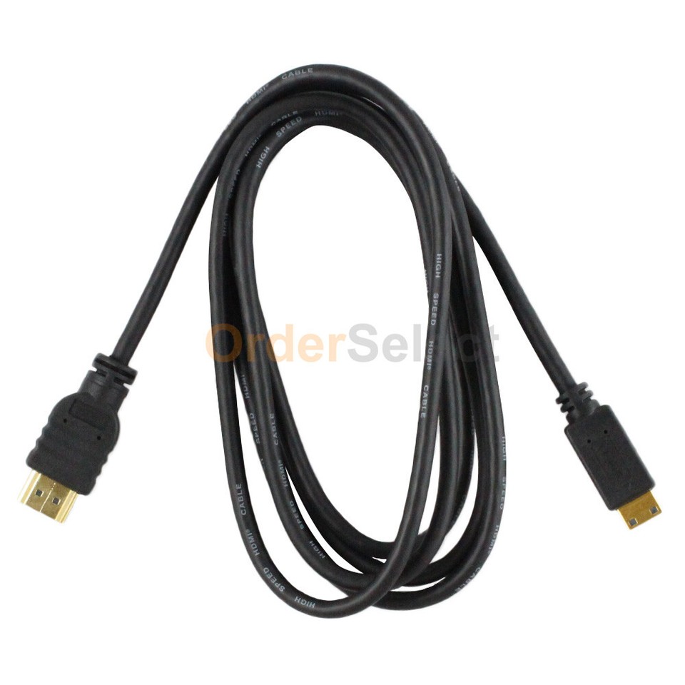 6FT HDMI to Mini HDMI Cable Cord Adapter HD for Cameras HDTV Camcorder ...