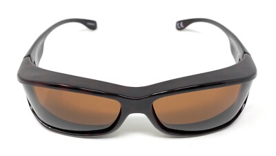 Sunglasses Polarised Optical Covers Over Spectacles BROWN | eBay UK