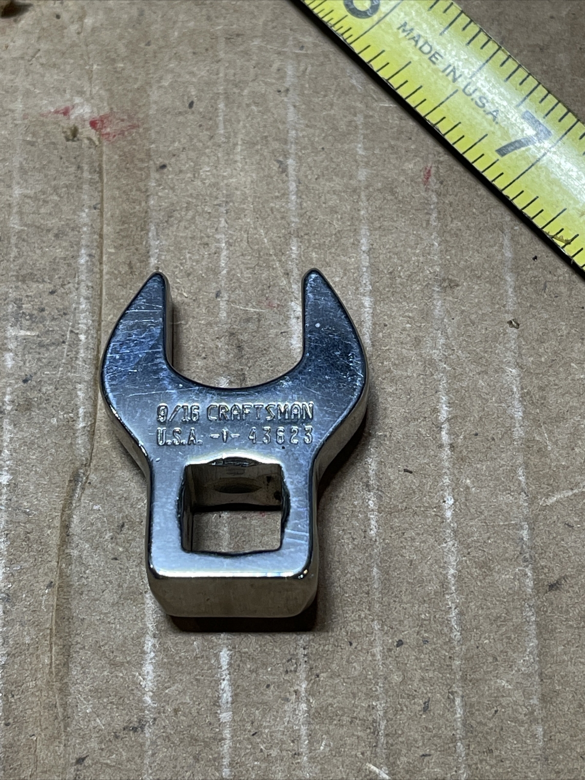 NOS Sears CRAFTSMAN USA V 43623 9/16 In SAE 3/8” Drive Crowfoot Crows ...