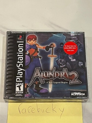 Alundra 2 (PS1 PSX Playstation) NEW SEALED Y-FOLD W/UPC, NEAR-MINT ...