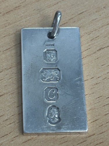 Solid Silver Ingot Pendant | eBay UK