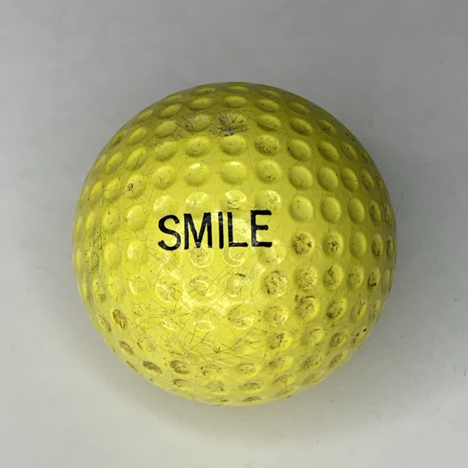RARE 1970s/80s Smile Face Golf Ball One Of A Kind | eBay