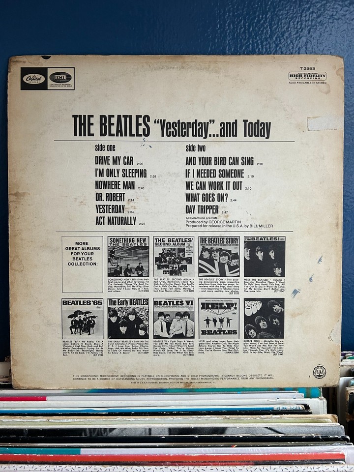 The Beatles Yesterday And Today LP Vinyl Mono LA 3rd State Butcher ...