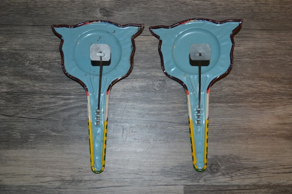 VINTAGE US METAL TOY MFG CO TIN DEVIL CLOWN HALLOWEEN NOISE CLAPPER ...