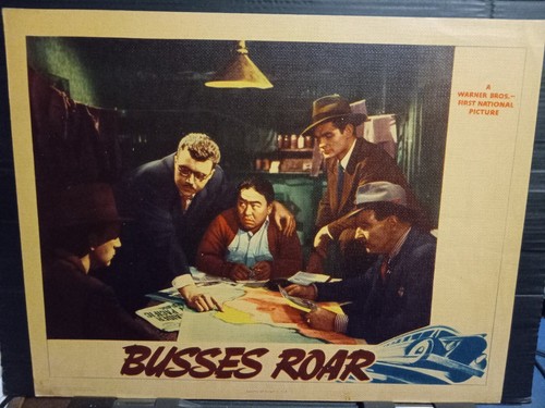 Lobby Card 1942 BUSSES ROAR villains P Whitney Chester Gan blow up bus ...