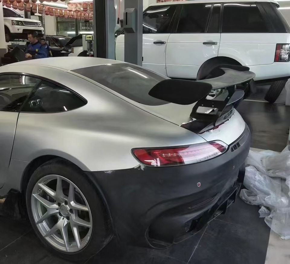 Carbon Fiber Rear Spoiler Wings For Mercedes Benz AMG GT GTS 2015-2019 ...