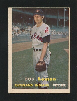 #120 BOB LEMON, Indians - 1957 Topps: EX-MT, o/c, Great Color, Focus ...