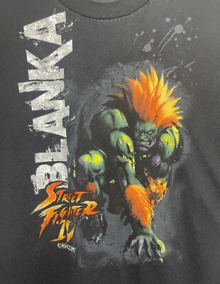 Street Fighter 4 Blanka Rap Tee Style Shirt Large Rare Capcom Promo | eBay