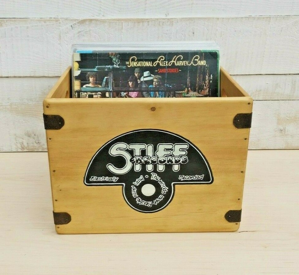 Retro Record Box 12" Vintage Wooden Handcrafted Album Crate For LP ...